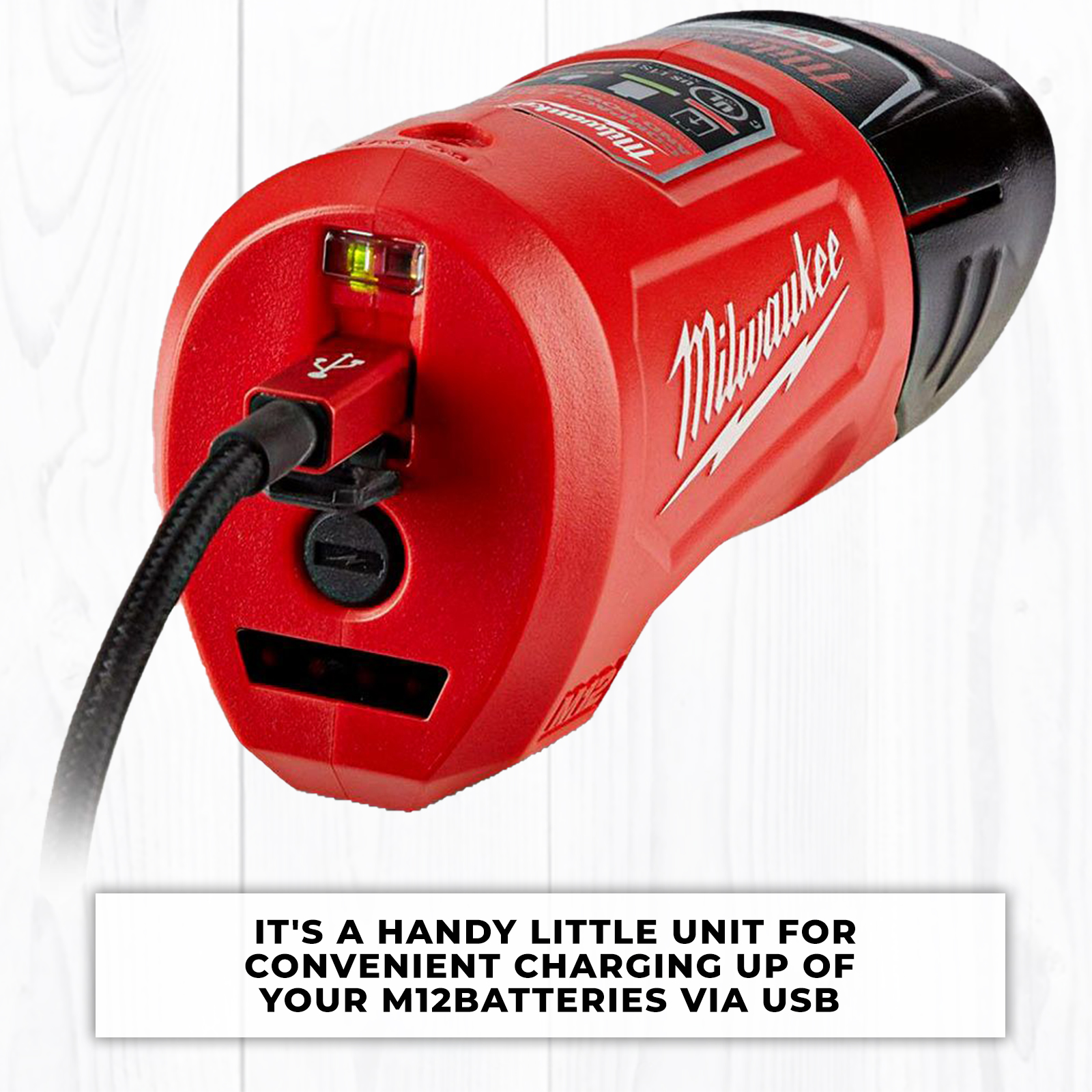 Milwaukee M12TC-0 12V Compact M12 Battery Charger and Power Source w ...